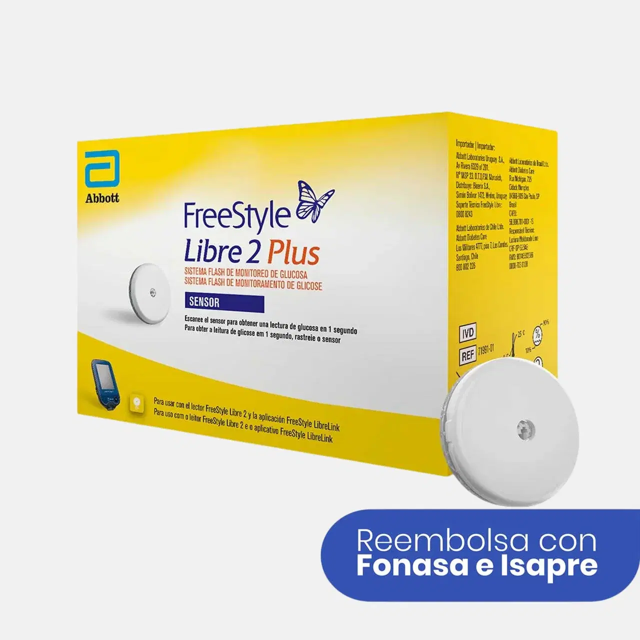 Freestyle Libre 2 plus Lector para monitoreo continuo de glucosa 1 unidad